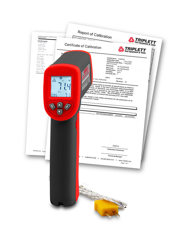 IR Thermometer with Type K, 12:1 - (IRT227) — Triplett Test Equipment ...