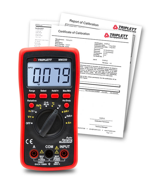 True RMS Autoranging Digital Multimeter | Triplett MM350 — Triplett ...