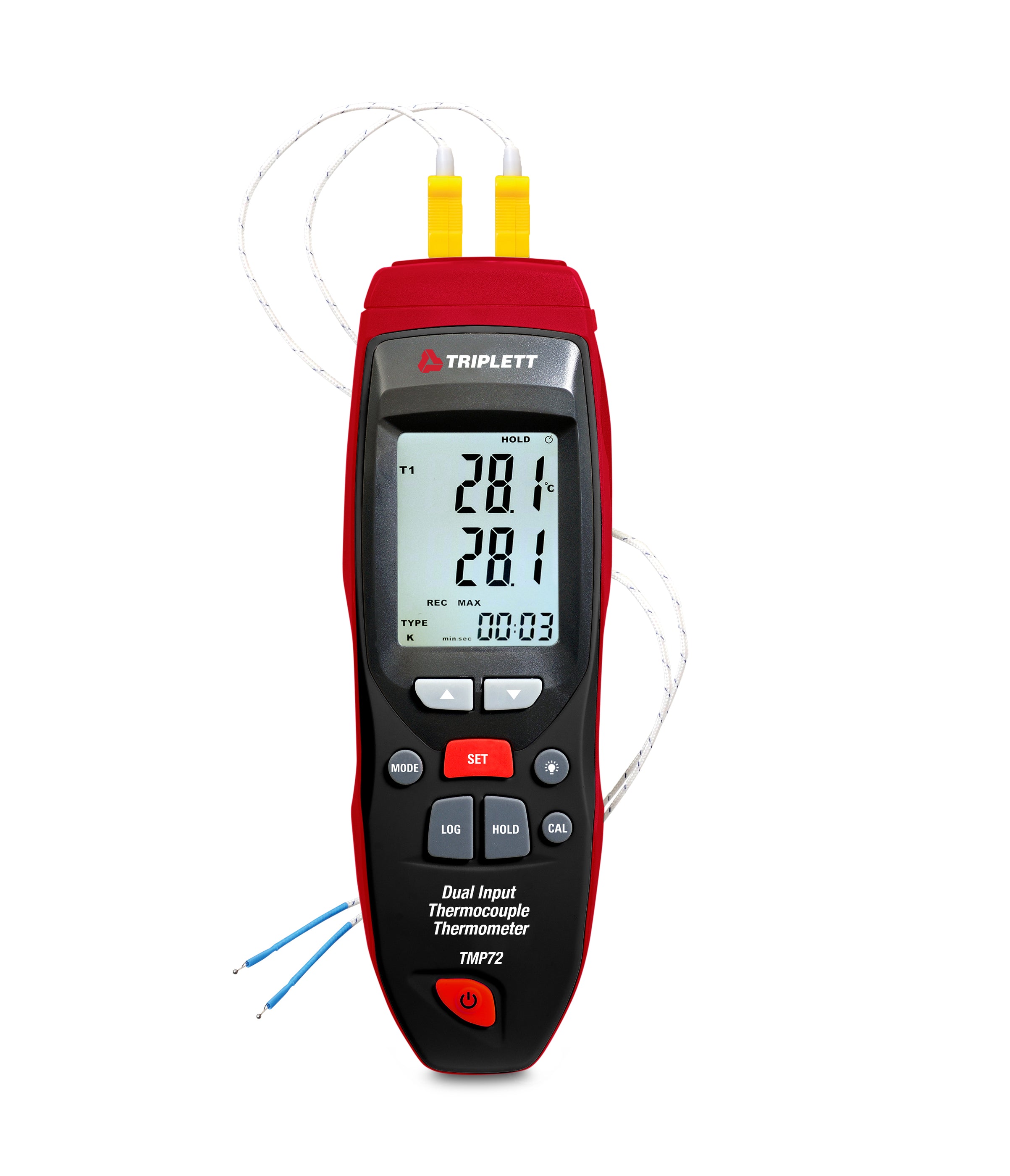 Dual Input Thermocouple Thermometer- (TMP72) — Triplett Test Equipment ...