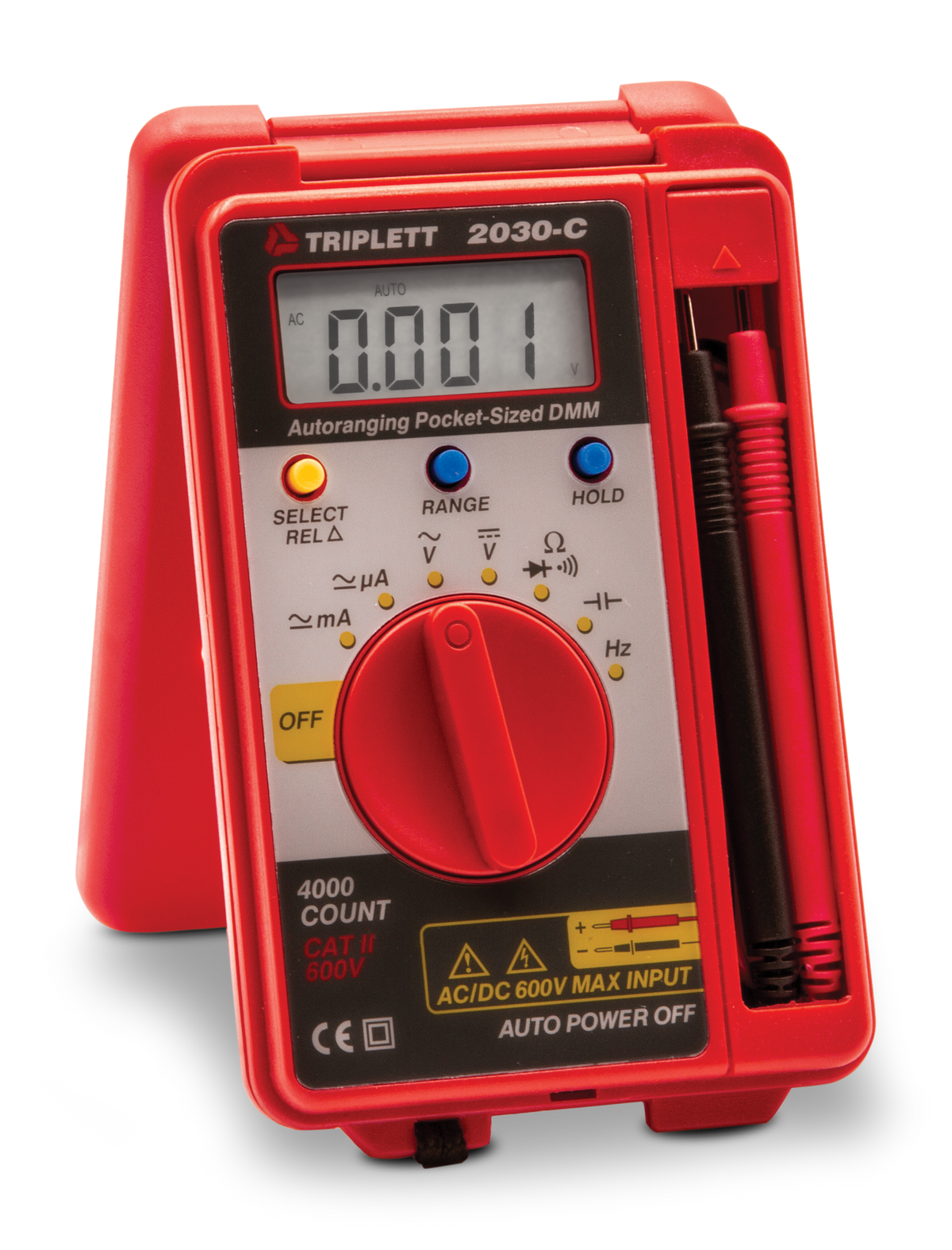 3 ¼ Digit 4000 Count Pocket Digital Multimeter: CAT II 600V - (2030 ...