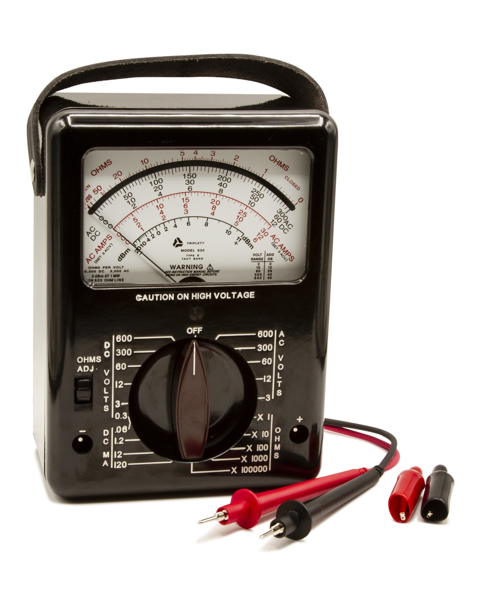 Model 630 Analog Multimeter with Chemical Resistant Glass Meter Window ...