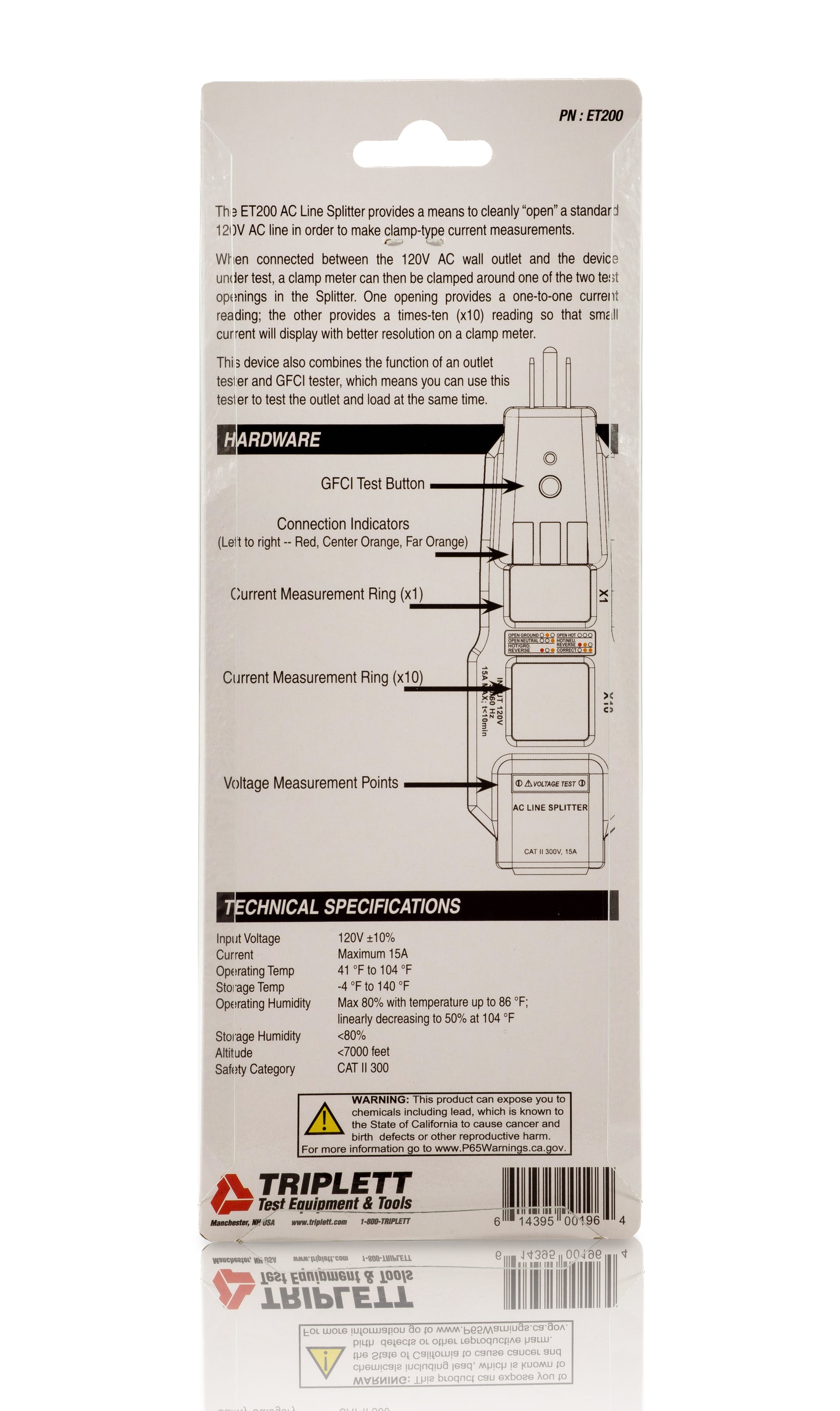 ET200 AC Line Splitter | Commercial Residential GFCI Receptacle Tester ...