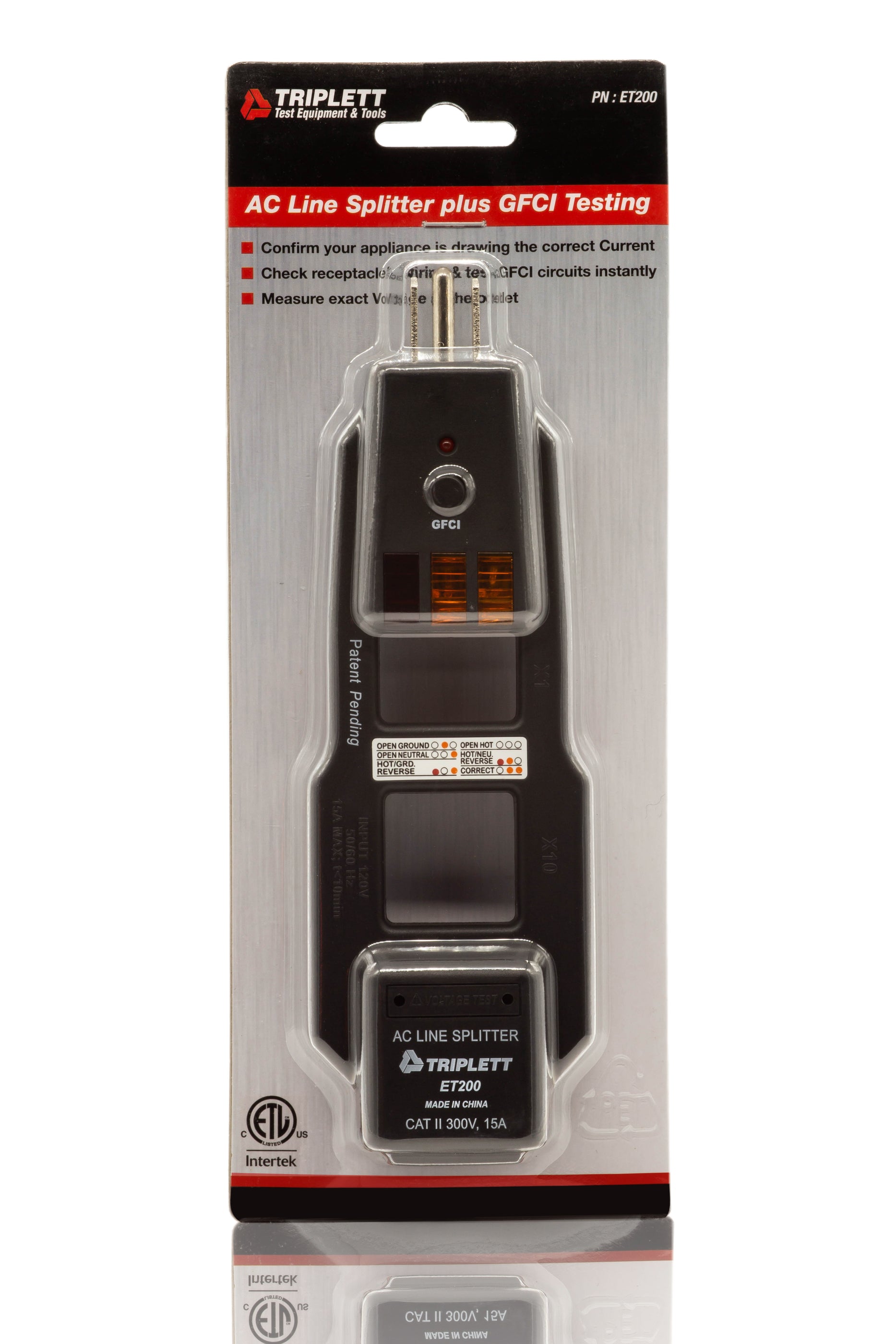 ET200 AC Line Splitter | Commercial Residential GFCI Receptacle Tester ...