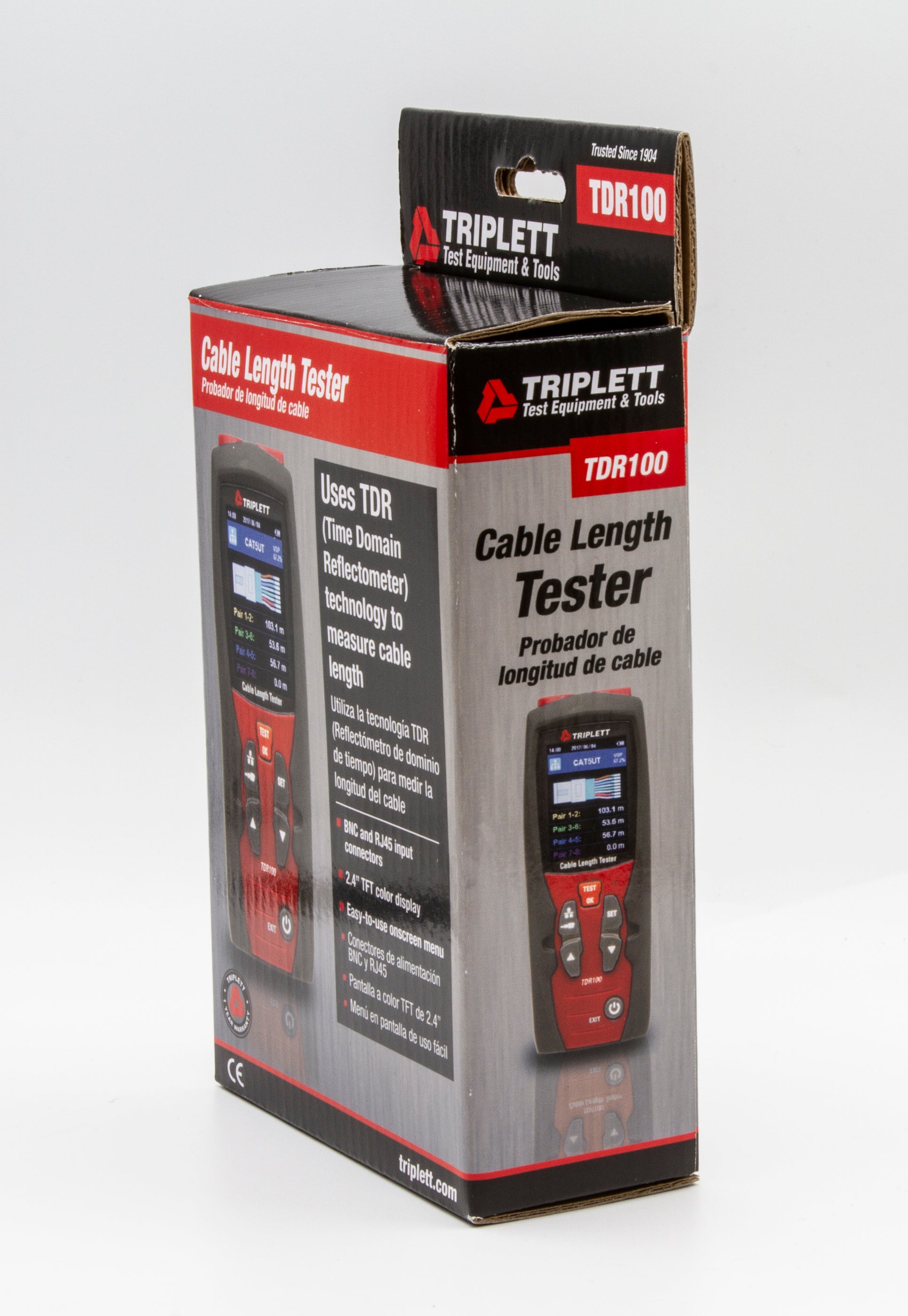 TDR100 TDR Cable Tester | Cable Length Tester — Triplett Test Equipment ...