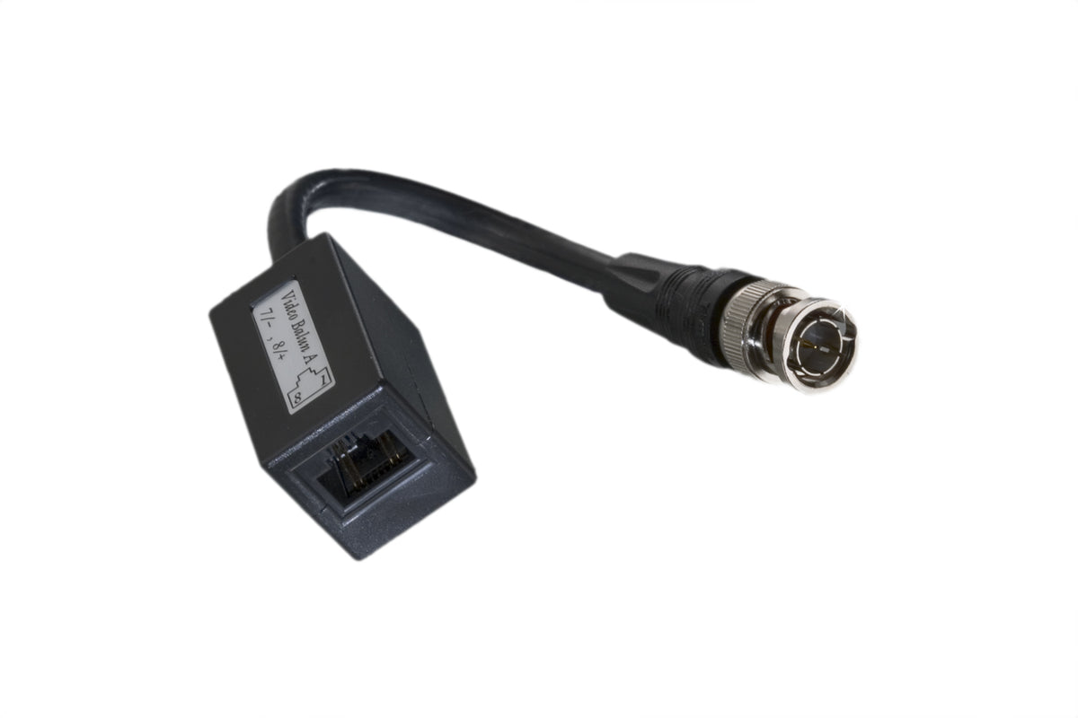 CCTV Balun, BNC Male, RJ45 Female with 6 " Pigtail - (BLN-RJ45PT ...