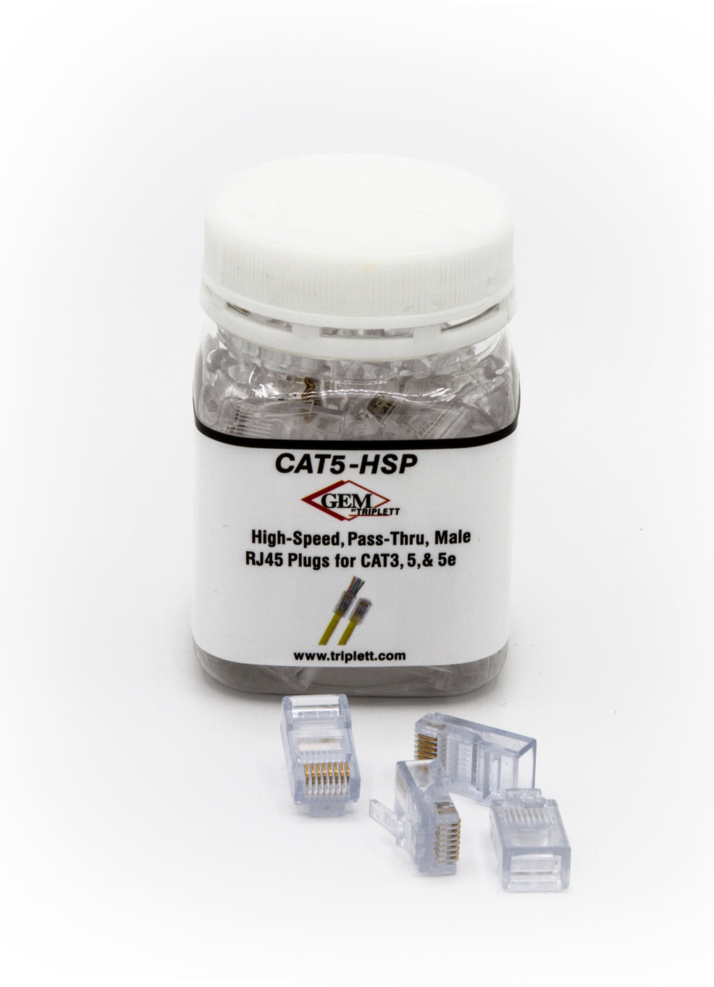 RJ45 CAT 5 & CAT6 Connectors | Network Cable Connectors — Triplett Test ...