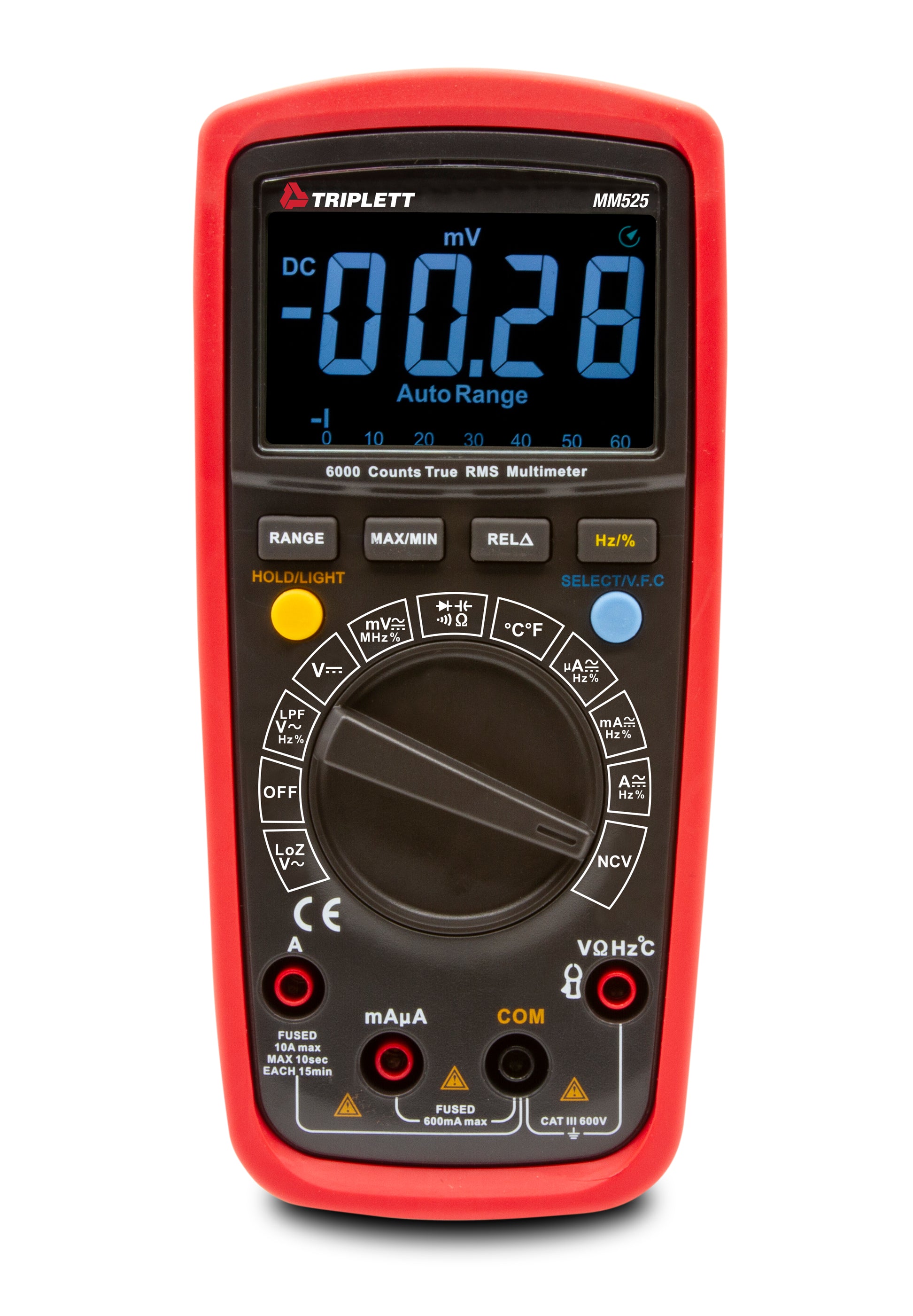 MM525 True RMS Multimeter | LPF and LoZ Multimeter — Triplett Test ...